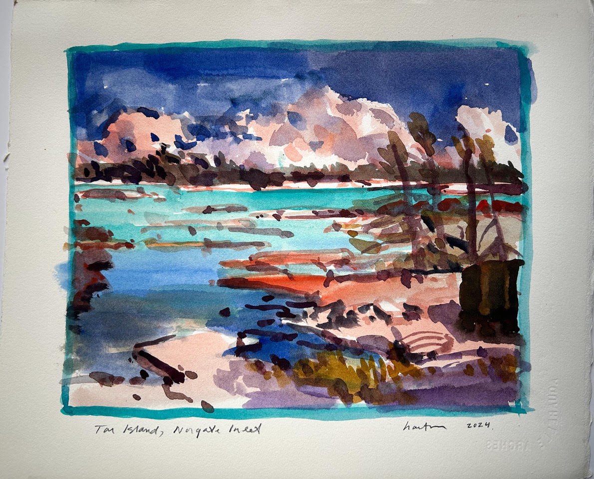 Original Painting "Tom Island, Norgate Inlet" by John Hartman / Midland ...